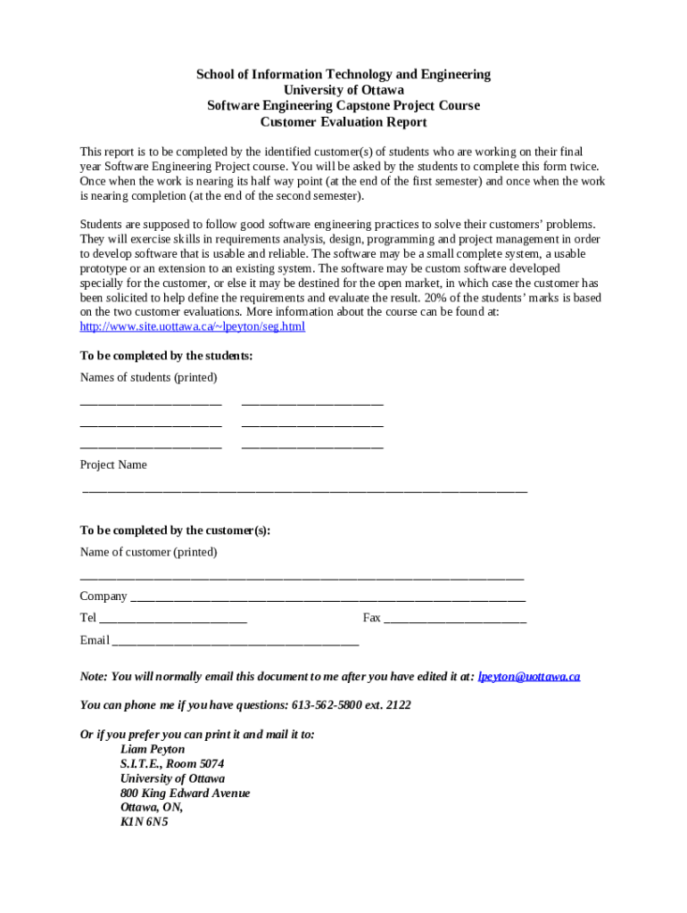 School of Ination Technology and Engineering - University of Ottawa Doc Template | pdfFiller