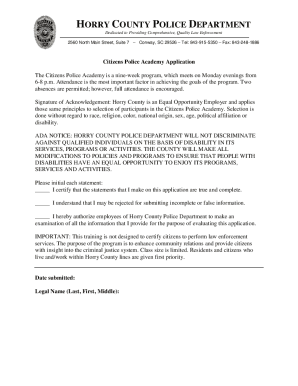 Fillable Online PDF Freedom Of Information Act Request Form - Horry ...