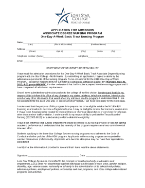 Application Deadlines - Lone Star College System Doc Template | pdfFiller