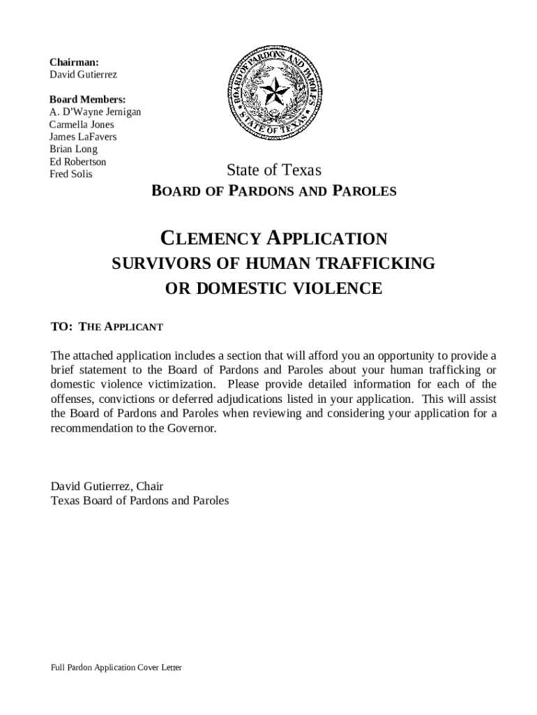 gov.texas.govesnewsGovernor Abbott Establishes Customized Clemency Application ... Doc Template ...
