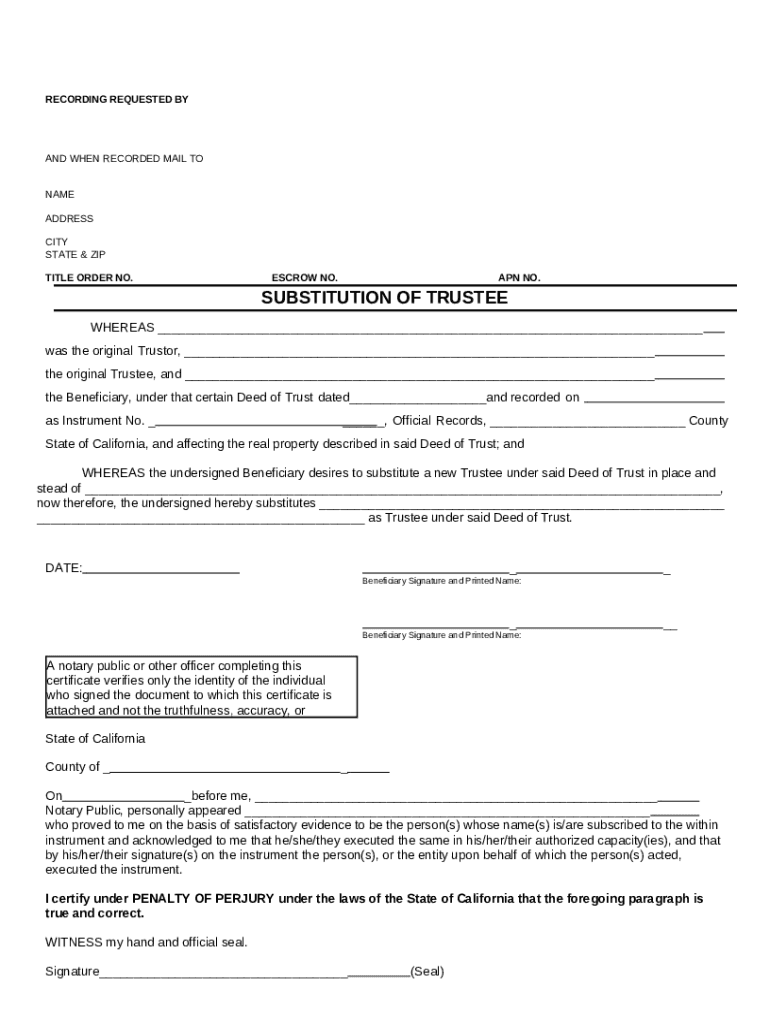 Recording Requested By: When Recorded Mail To: Name Address City State ... Doc Template | pdfFiller