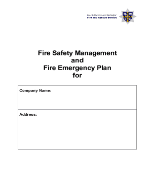 Fillable Online www.ddfire.gov.ukfire-emergency-planFire Safety ...