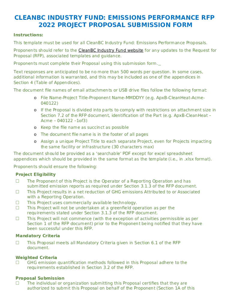 CleanBC Industry Fund: Innovation Accelerator RFP Questions and Answers ...