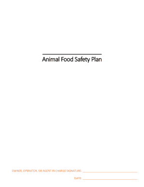 Fillable Online Fillable Food Safety Plan Fax Email Print - pdfFiller