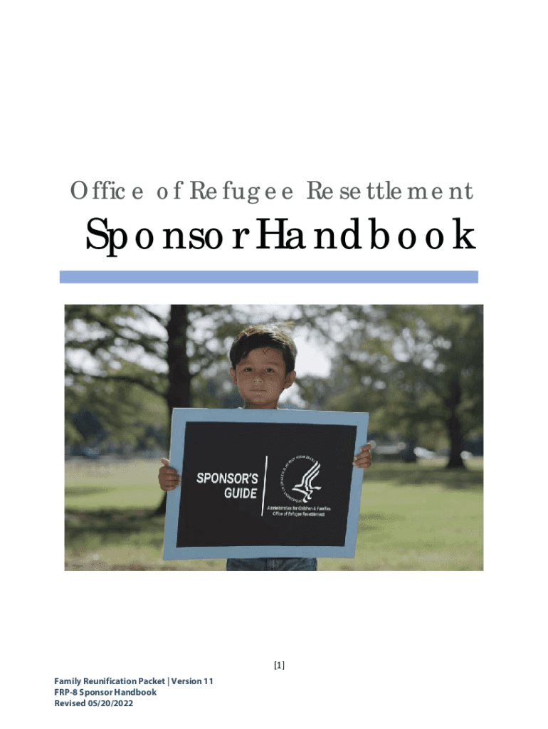 Fillable Online Office of Refugee Resettlement Sponsor Handbook ...