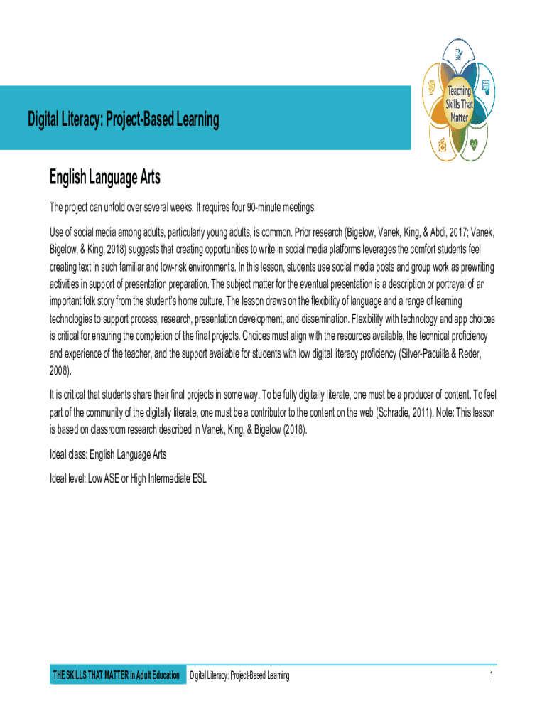 Fillable Online Project-Based Learning (English Language Teacher ...