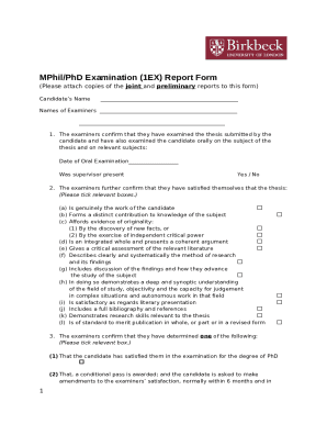 External examiners PhD report - Birkbeck, University of London Doc ...