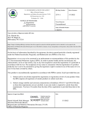 Fillable Online US EPA, Pesticide Product Label, CH2970,03/03/2022 ...
