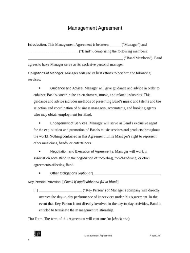 www.lawinsider.comclausemanagement-agreementManagement Agreement ...