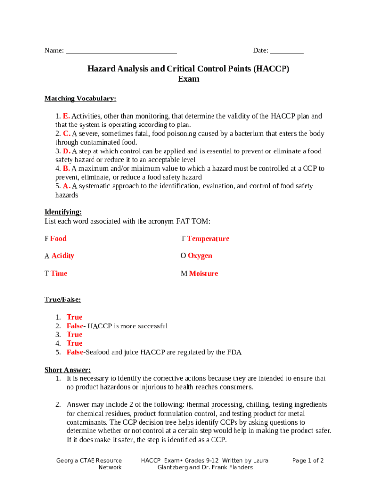 HACCP Principles & Application Guidelines FDAHACCP Principles ...