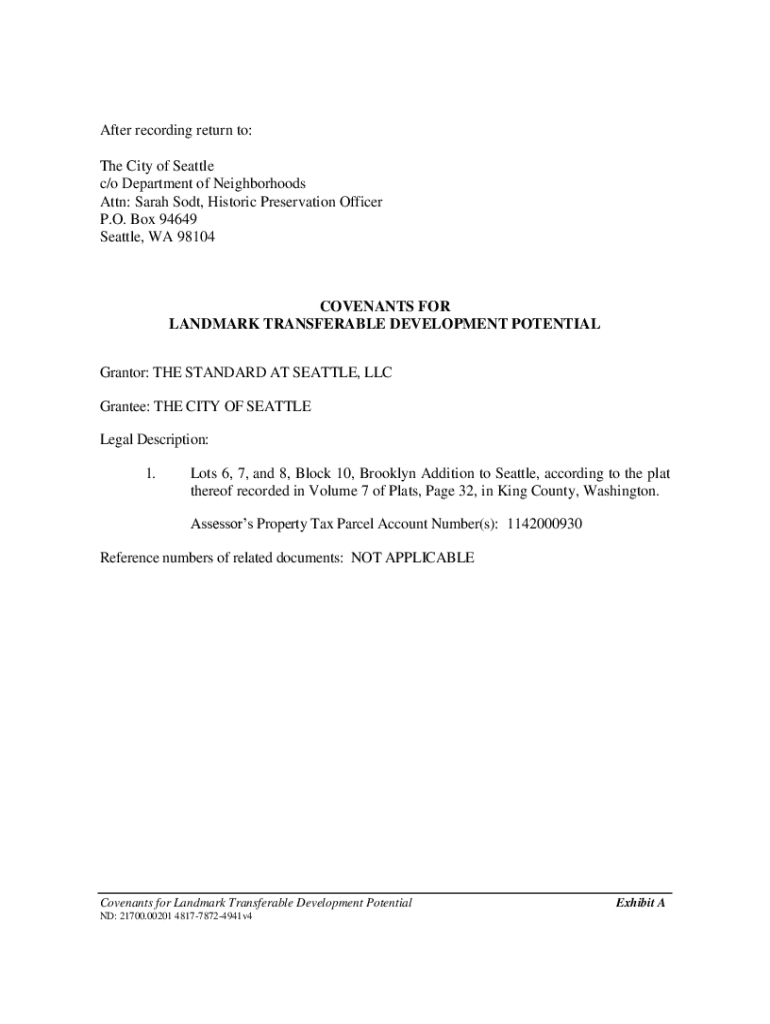 Fillable Online The City of Seattle c/o Department of Neighborhoods ...