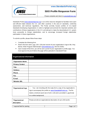 for Standards Portal SDO page - American National Standards Institute Doc Template | pdfFiller