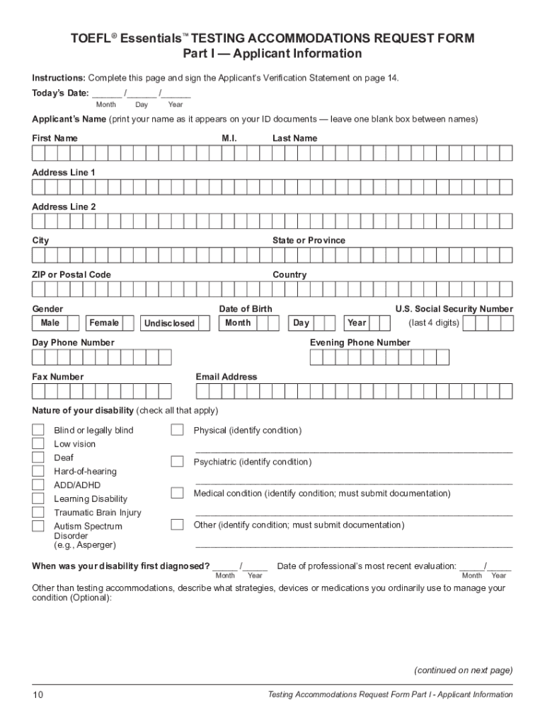 Fillable Online www.ets.orgtoefltest-takersTOEFL Registration Bulletin ...