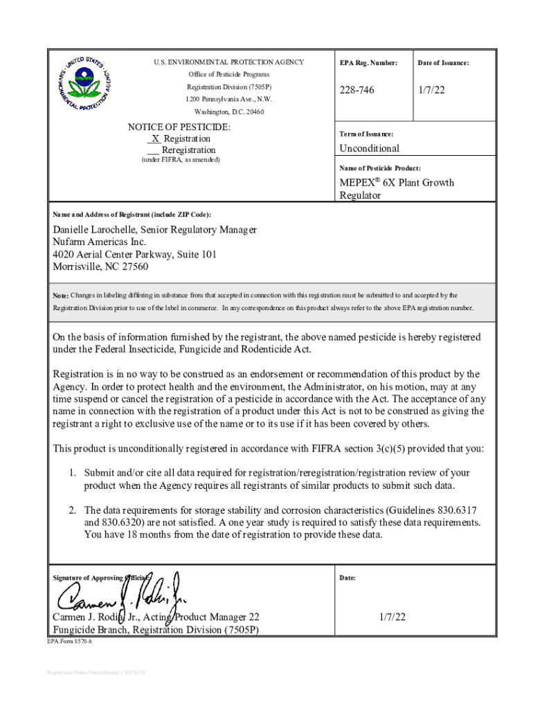 Fillable Online US EPA, Pesticide Product Label, MEPEX 6X Plant Growth ...
