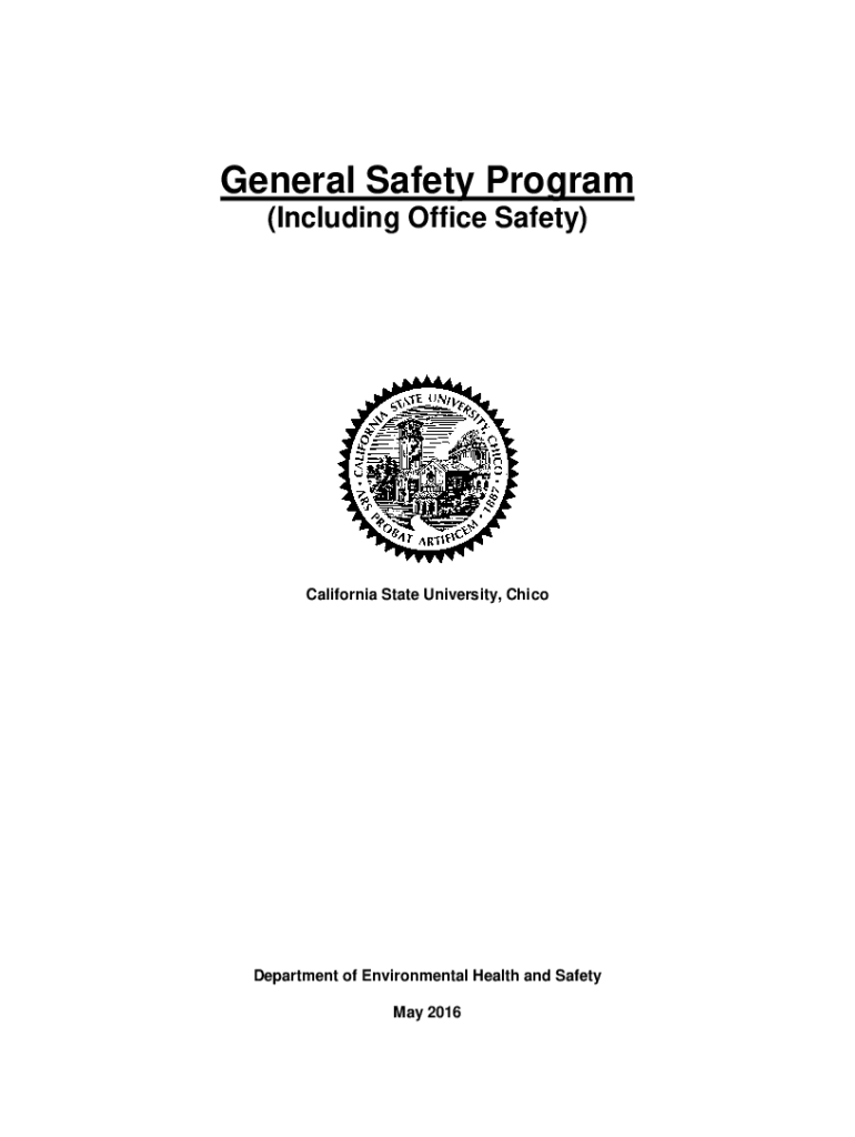 Fillable Online General Safety Program - California State University ...