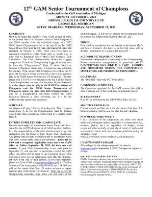 Fillable Online www.gam.orgDocs2020 Entry Forms12th GAM Senior Match ...