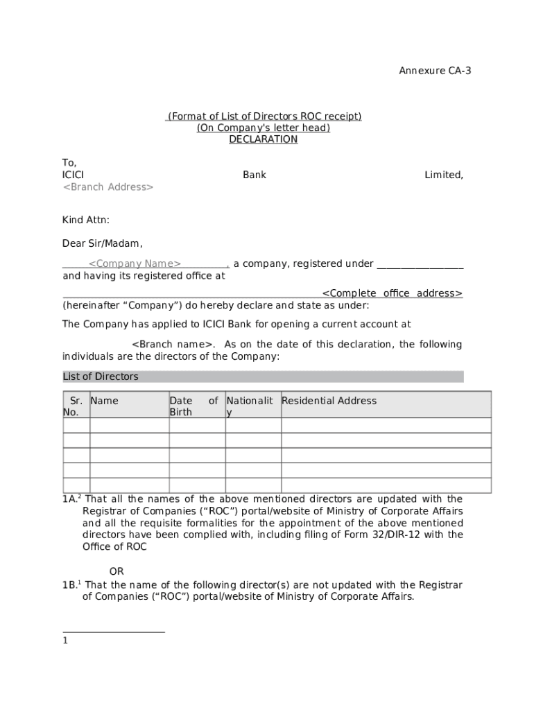 (hereinafter Company) do hereby declare and state - ICICI Bank Doc ...