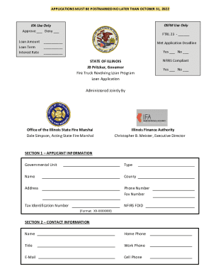 Fillable Online www2 illinois IFA Use Only OSFM Use Only Approve Deny ...