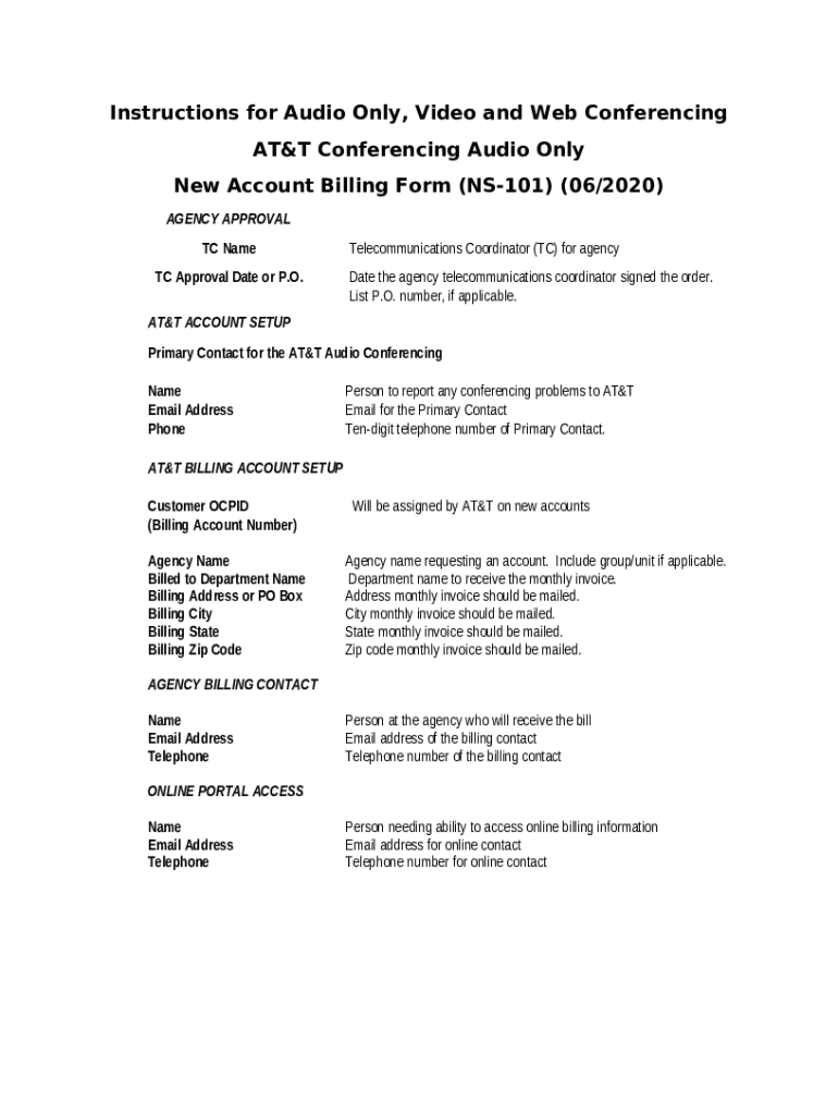 Instructions for AT&T Conferencing with Zoom Disconnect NS-105 Doc Template | pdfFiller