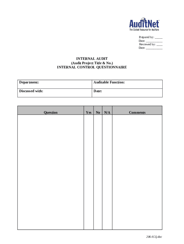 Quality Control Checklist for Audit SurveyQuality Control Checklist for ...