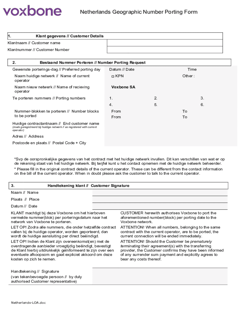 Fillable Online assets.zoom.usdocsnumber-port-requestsNetherlands ...