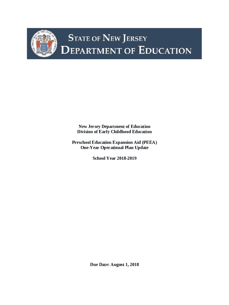 PART III: EARLY CHILDHOOD PROGRAM AID - Government of New Jersey Doc Template | pdfFiller