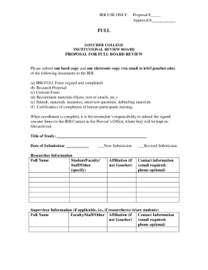 Fillable Online FORM IRB-A Fax Email Print - pdfFiller