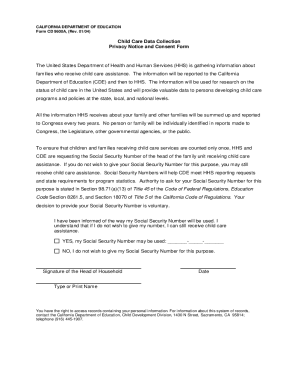 Fillable Online CD9600A, Social Security Number Disclosure - Child ...