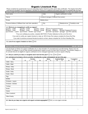 Fillable Online Form FS-5114 "Organic Livestock Plan Application ...