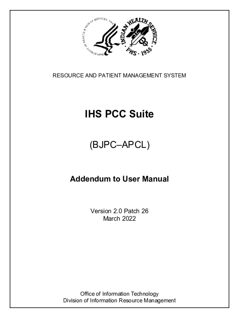 Fillable Online IHS PCC Suite (BJPCAPCL) - Indian Health Service Fax ...