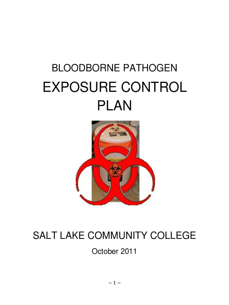 Fillable Online bloodborne pathogen - exposure control plan - Staff Fax ...