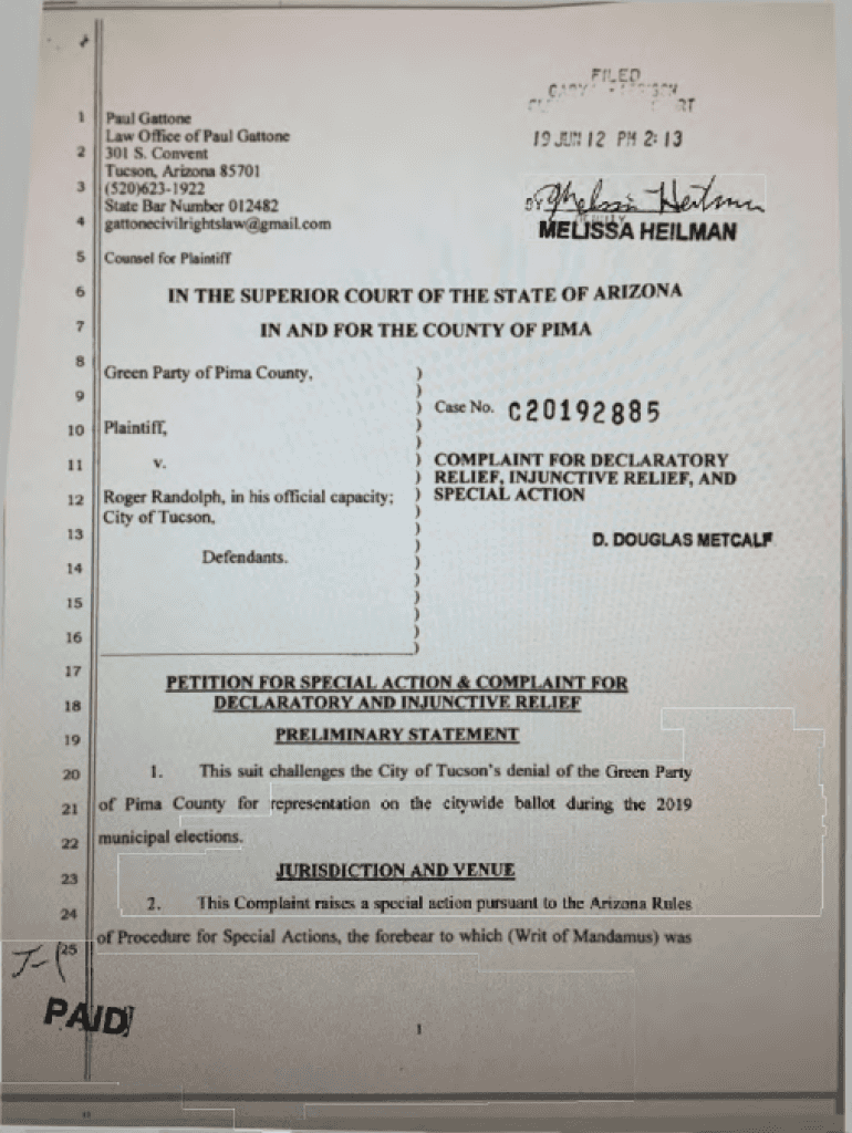 Fillable Online Law Office of Paul Gattone, Attorney, 301 S Convent Ave ...