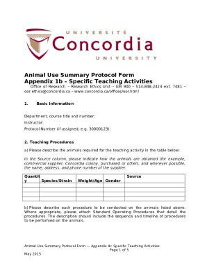 HOW TO USE THIS DOCUMENT - Concordia University Doc Template | pdfFiller