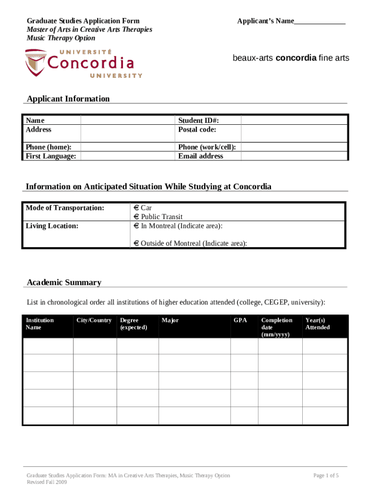 MT General Ination - Concordia University Doc Template | pdfFiller