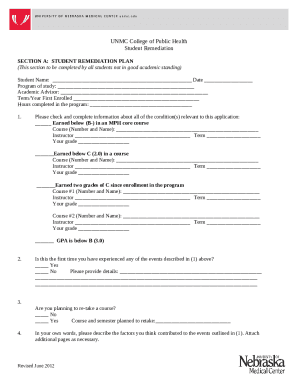 Templates for Student Review, Retention and Remediation Doc Template ...