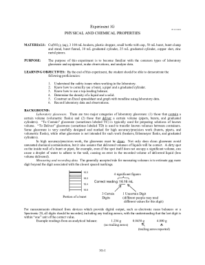 Fillable Online 1: Measurements in the Laboratory (Experiment ... - Chemistry LibreTexts Fax ...