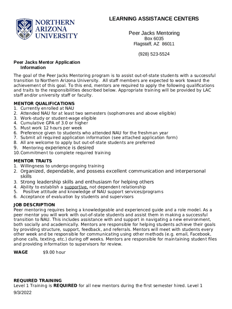 LEARNING ASSISTANCE CENTER - home nau Doc Template | pdfFiller