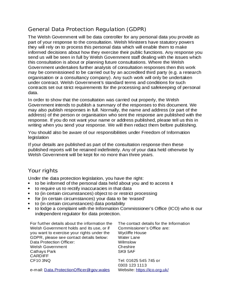 Data Protection and the General Data Protection Regulation (GDPR) Doc ...