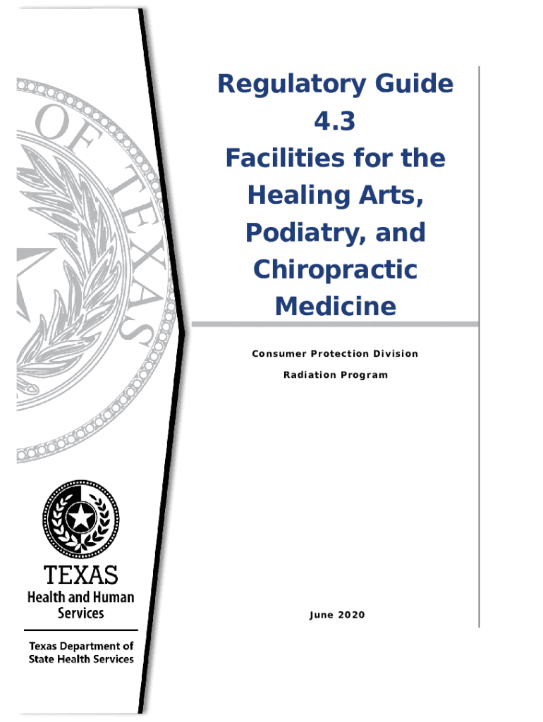 Regulatory Guides - X-Ray Machines and X-Ray Services - Texas Doc Template | pdfFiller