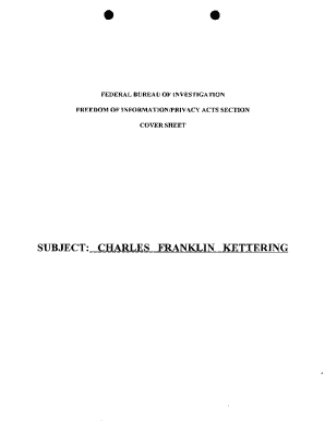 Fillable Online SUBJECT: CHARLES FRANKLIN KETTERING Fax Email Print ...