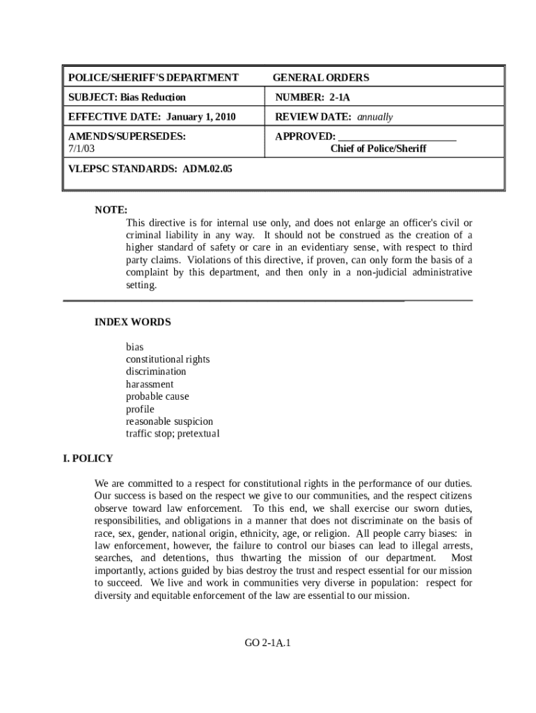 www11.maine.govdpsmcjaPOLICE/SHERIFF'S DEPARTMENT GENERAL ORDER Doc ...