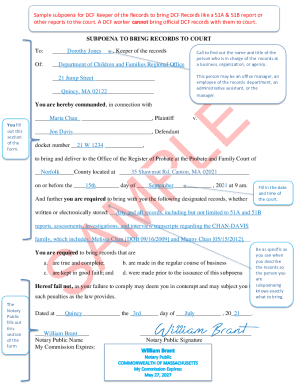 Fillable Online Sample subpoena language for employment records Fax ...