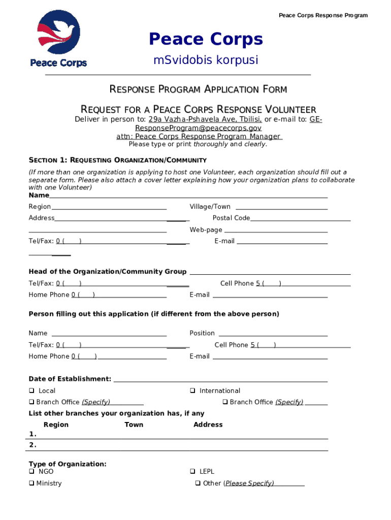 omb.reportagency0420Peace Corps PEACE - Registration and s - files ...