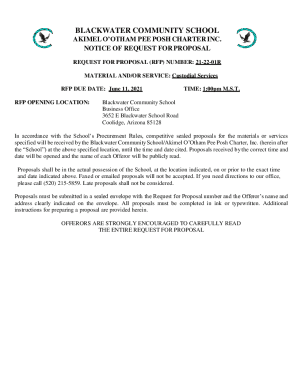 Fillable Online request for proposal (rfp) number Fax Email Print ...