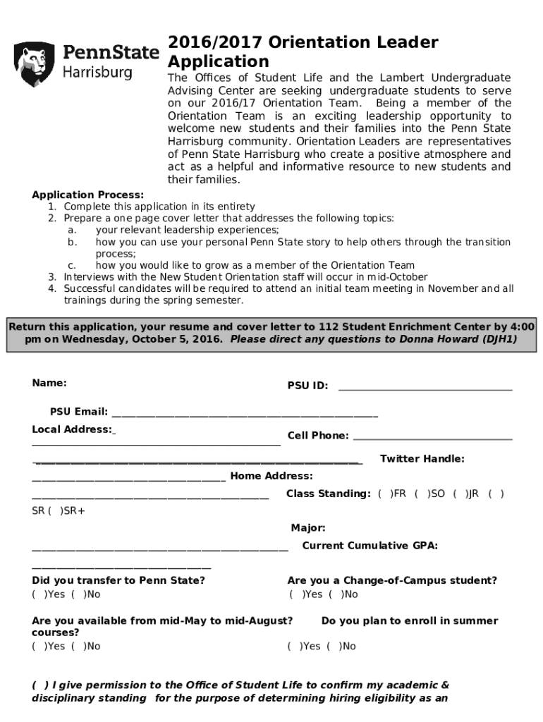 OTeam Recruitment - app/cover letter.docx - Penn State Harrisburg ...