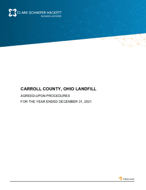 Fillable Online Carroll County Landfill - Ohio Auditor of State Fax ...