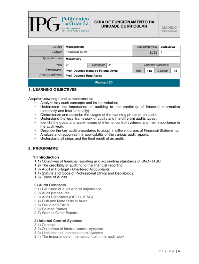 Fillable Online GUIA DE FUNCIONAMENTO DA - ipg.pt Fax Email Print - pdfFiller