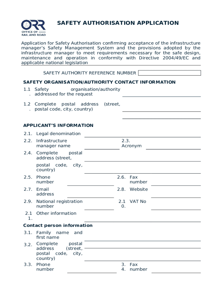 www.orr.gov.uksitesdefaultSafety authorisation application (Word) - orr ...