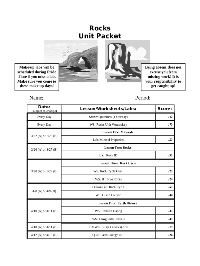 Rocks - Mr. Burrell's 8th Grade Science Class Doc Template | pdfFiller