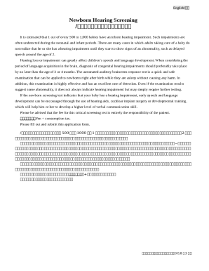 Newborn Hearing ScreeningParent's Guide to Hearing LossCDC Doc Template ...